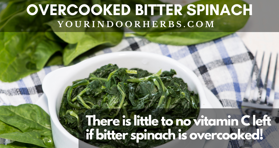 Nutritional Value of Bitter Overcooked Spinach